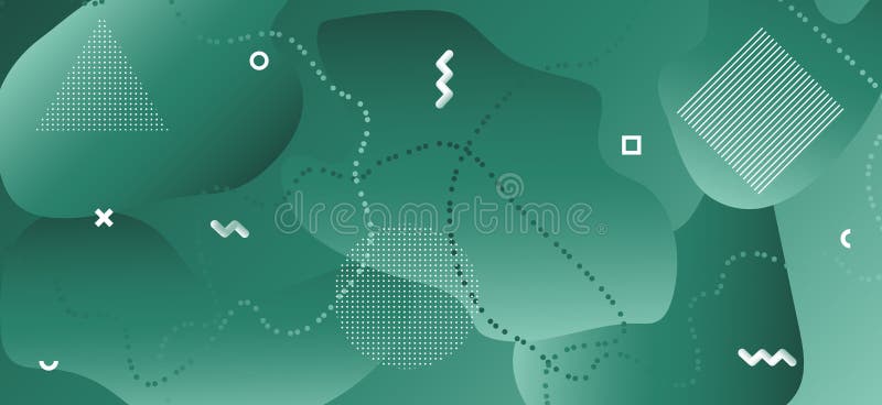 Dark Memphis Background. Trendy Geometric Shapes and Other Elements ...