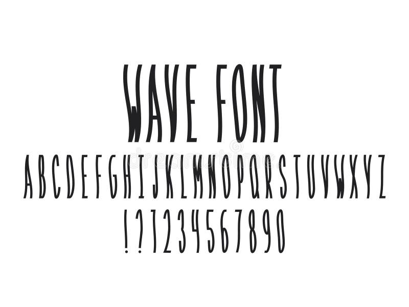 Wave font. Vector alphabet stock vector. Illustration of letter - 117629444
