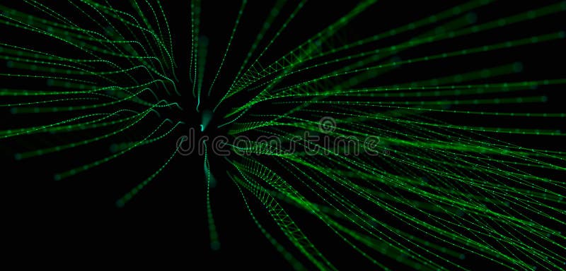Wave Form of Dots and Lines. Network Connection Structure Stock ...
