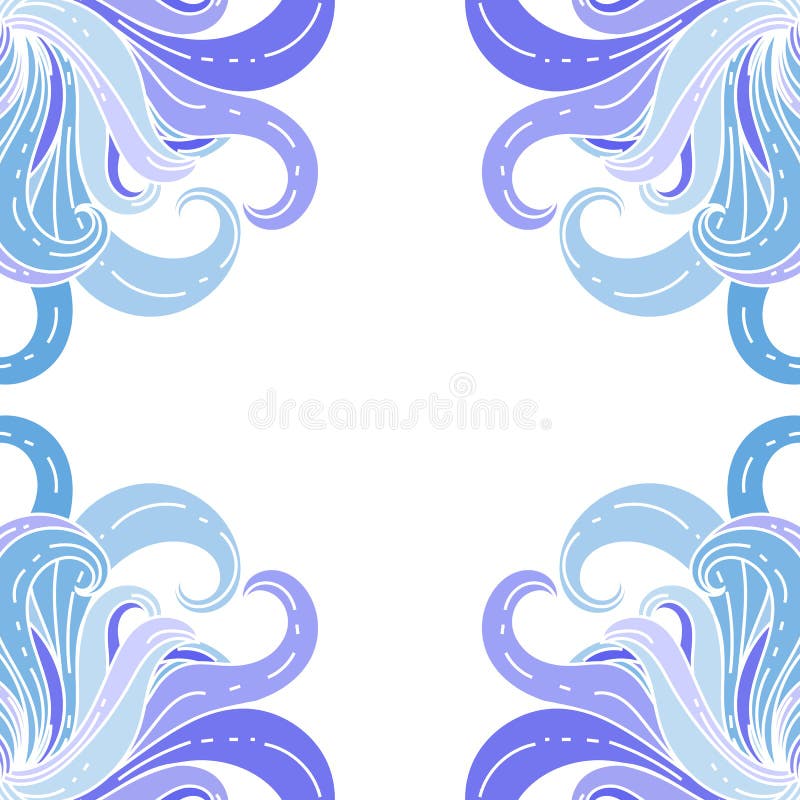 Wave Frame/Border stock vector. Illustration of frame - 74341241