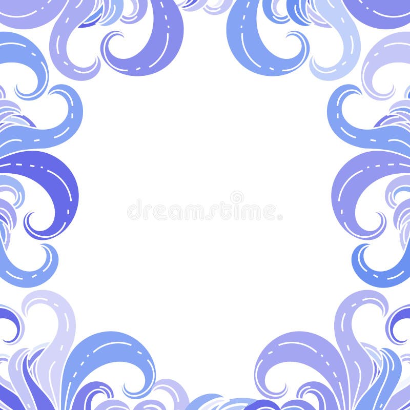 Wave Frame/Border stock vector. Illustration of surf - 74303735