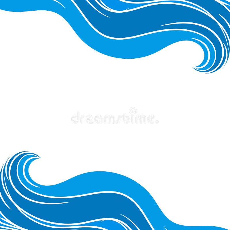 Wave Frame/Border stock vector. Illustration of scroll - 74391215