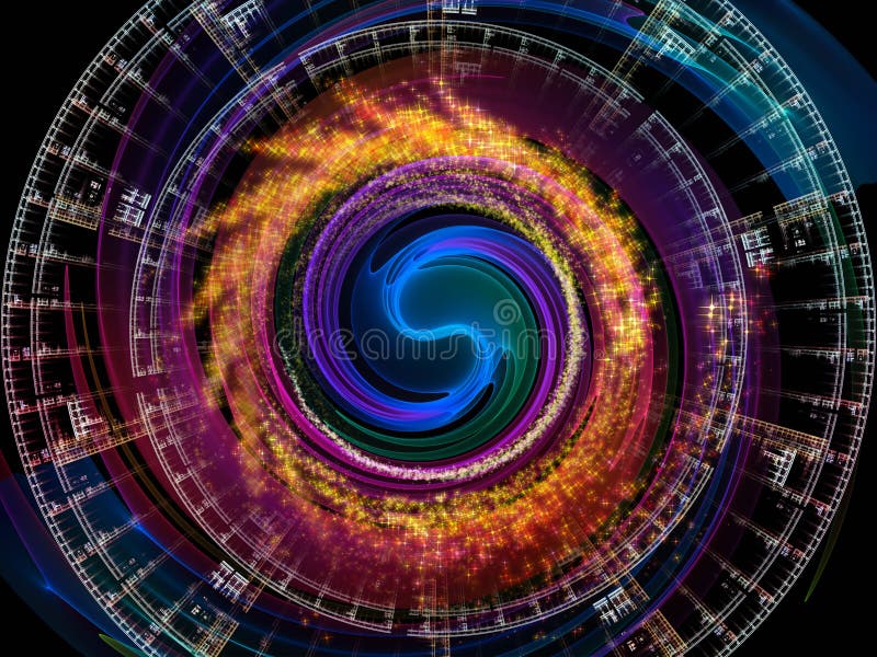 Visualization of Radial Oscillation Stock Illustration - Illustration ...