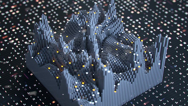 Wave Function Visualization 3D Render Illustration Stock Illustration ...