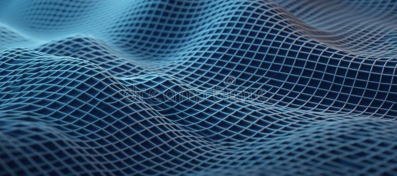 Wave Geometric Network Cyber Data Program Background Stock Illustration ...