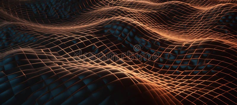 Wave Geometric Network Cyber Data Program Background Stock Illustration ...