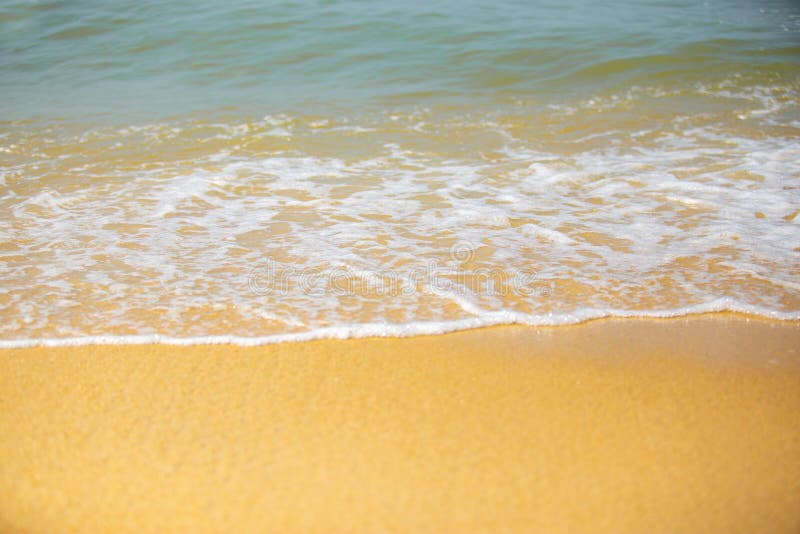Wave of the Golden Sand Beach Stock Photo - Image of location, coast ...