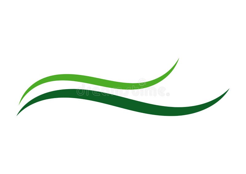 Wave Green Logo Icon Original Template Design Stock Vector ...