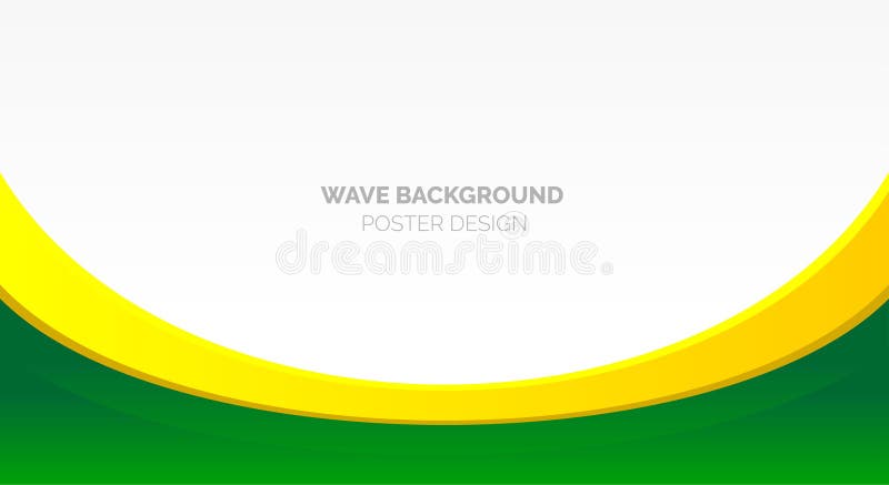 Wave Green and Yellow Background Vector Stock Vector - Illustration of ...