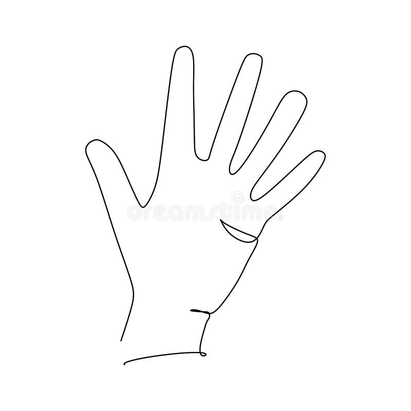 Wave Hand Gesture Single Line Drawing. Sign and Symbol of Hand Gestures ... Wave Hand Gesture Single Line Drawing. Sign and Symbol of Hand Gestures ...