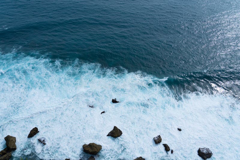 Wave hit the rock. stock image. Image of rock, ocean - 205418907