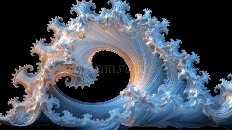 Wave with a Hole in the Middle Stock Illustration - Illustration of ...