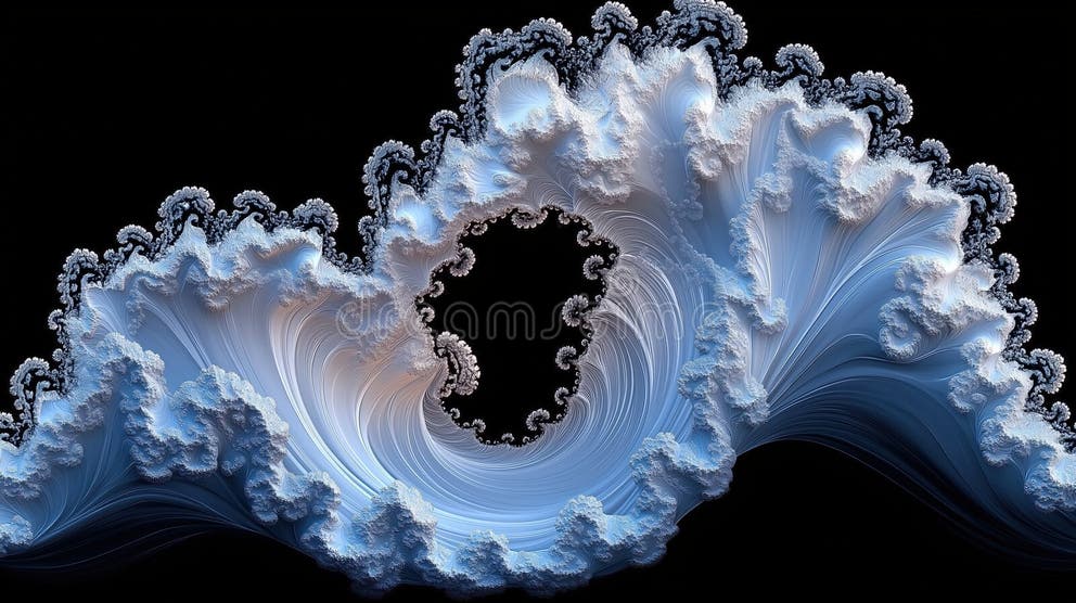 Wave with a Hole in the Middle Stock Illustration - Illustration of ...