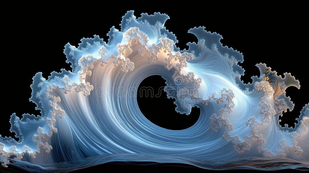 Wave with a Hole in the Middle of it Stock Illustration - Illustration ...