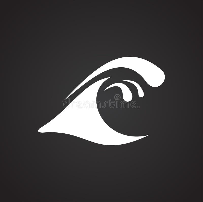 Wave Icon on Background for Graphic and Web Design. Simple Vector Sign ...