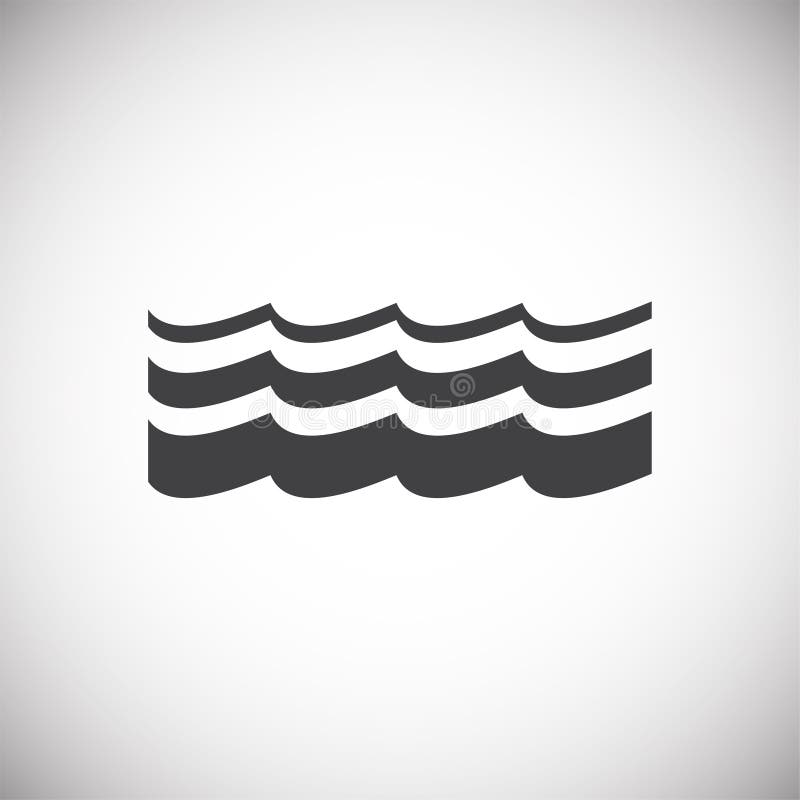Wave Icon on Background for Graphic and Web Design. Simple Vector Sign ...