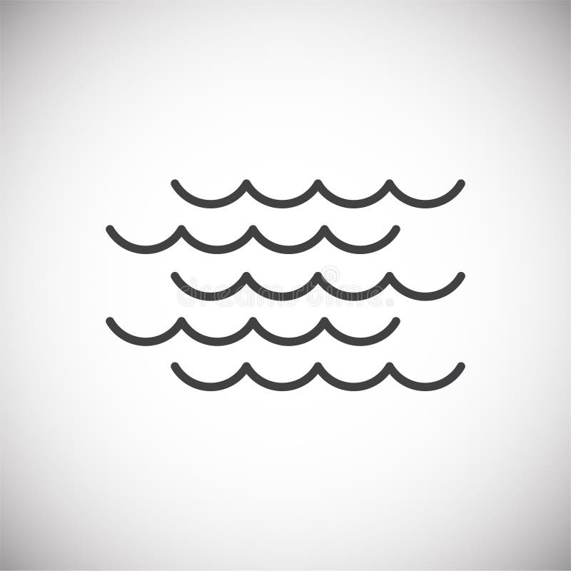 Wave Icon on Background for Graphic and Web Design. Simple Vector Sign ...