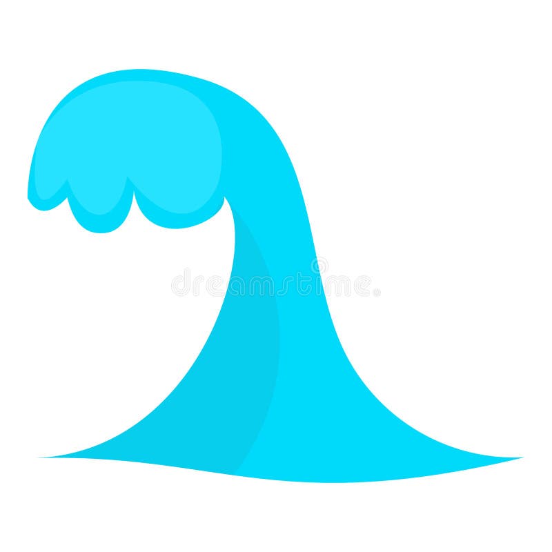 Wave icon, cartoon style stock vector. Illustration of sign - 79998704