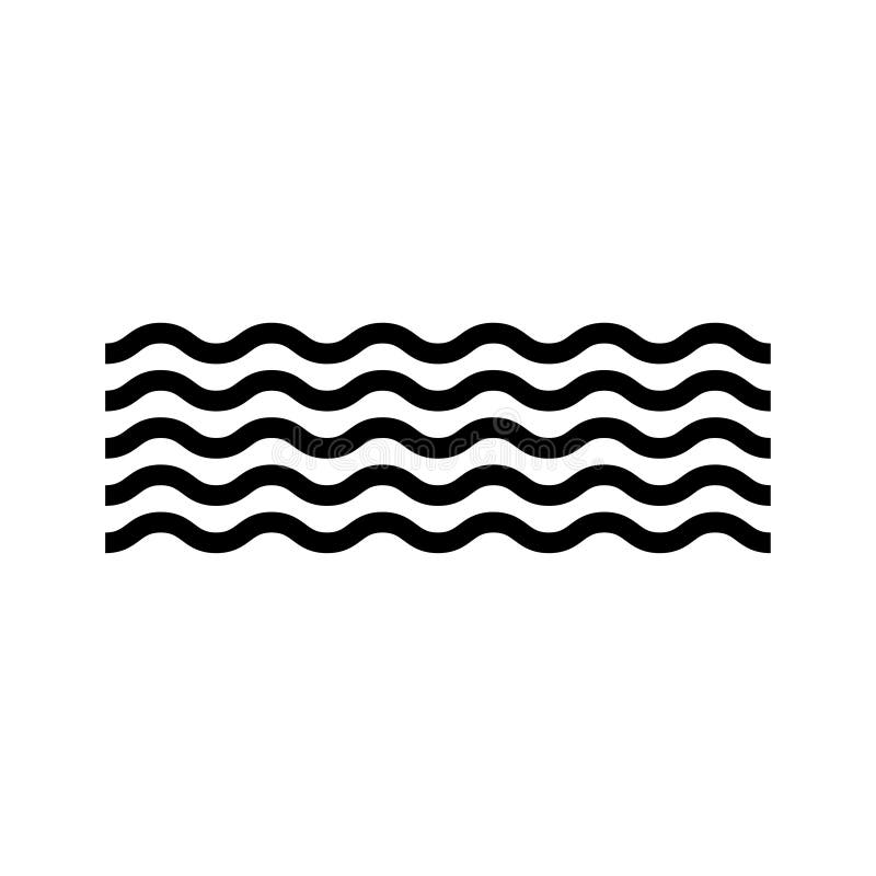 Wave Icon Isolated on White Background Stock Illustration ...
