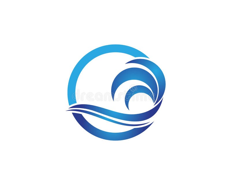 Wave Icon Logo Vector Template Stock Vector - Illustration of circle ...