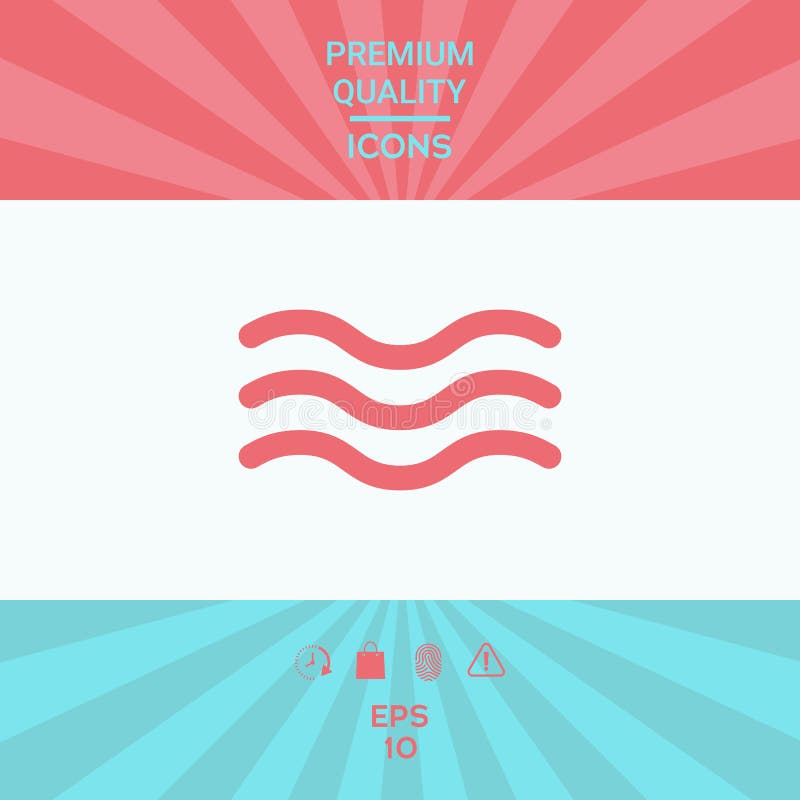 Wave Icon symbol stock vector. Illustration of flood - 118843072
