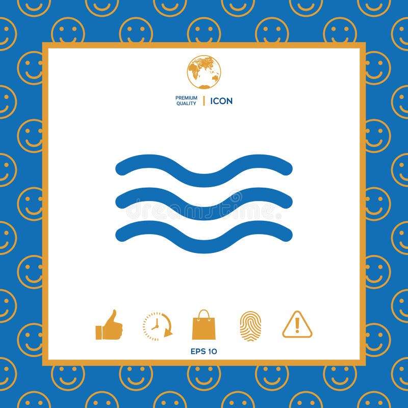 Wave Icon symbol stock vector. Illustration of nature - 119019467