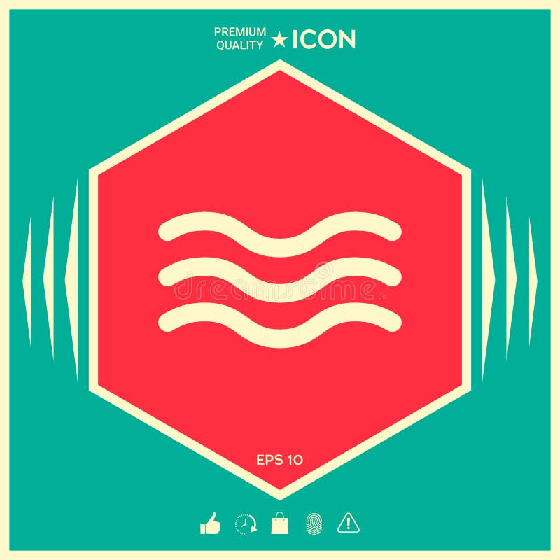 Wave Icon symbol stock vector. Illustration of simple - 120429722