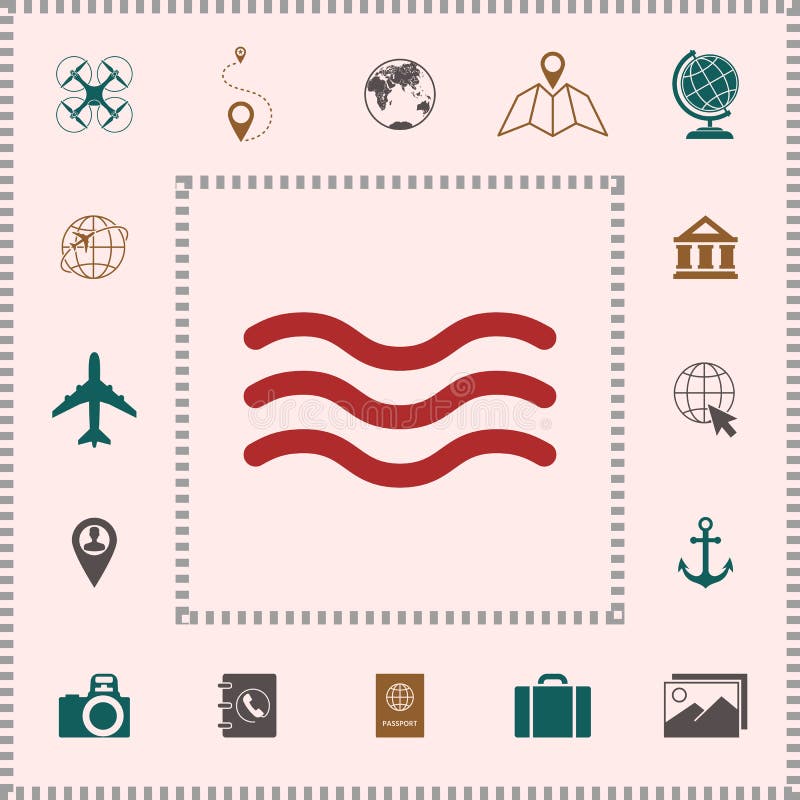 Wave Icon Symbol . Elements for Your Design Stock Vector - Illustration ...