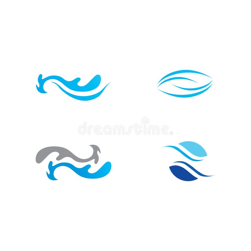 Wave Icon and Water Drop Vector Illustration Design Logo Business Stock ...