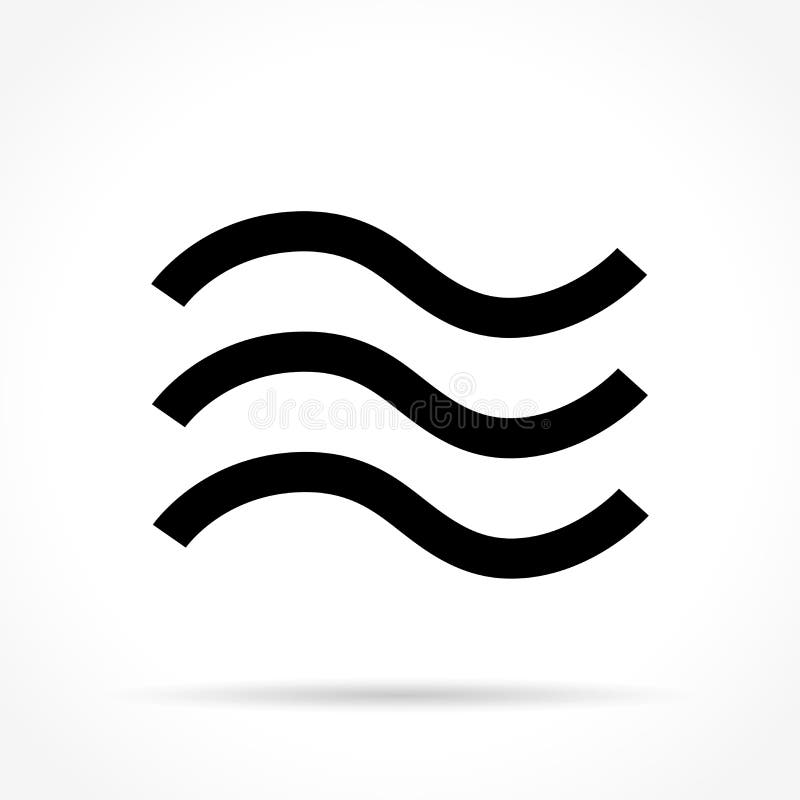 Wave Icon on White Background Stock Vector - Illustration of vector ...