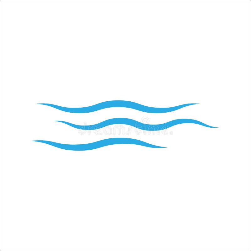 Wave Icon on White Background. Vector Illustrations. Flat Design Stock ...