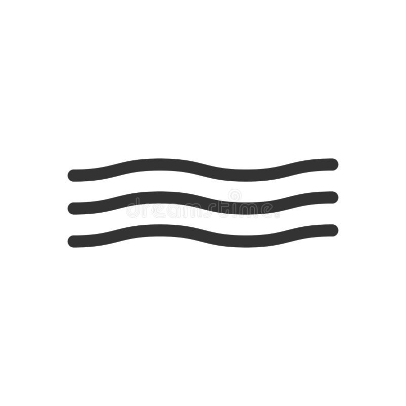 Wave Icon on White Background. Vector Illustrations. Flat Design Stock ...
