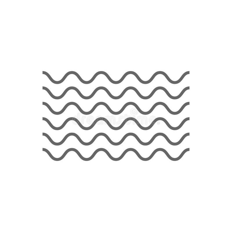 Wave Icon on White Background. Vector Illustrations. Flat Design Stock ...