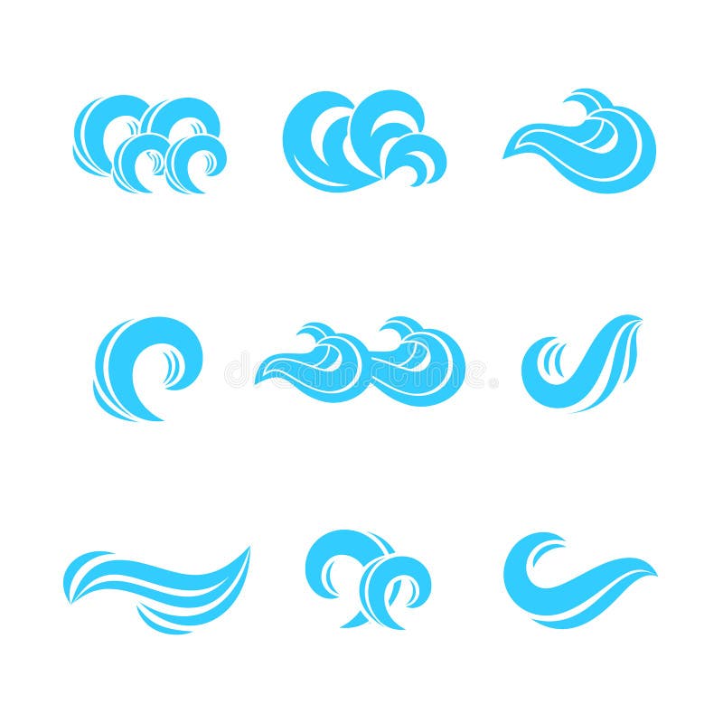 Wave icons stock vector. Illustration of icons, florals - 57440806