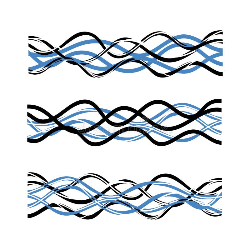 Wave Icons Set Vector Isolated Stock Vector - Illustration of element ...