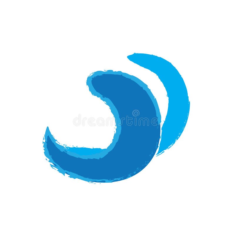 Wave Illustration Icon Logo Vector Stock Vector - Illustration of wave ...