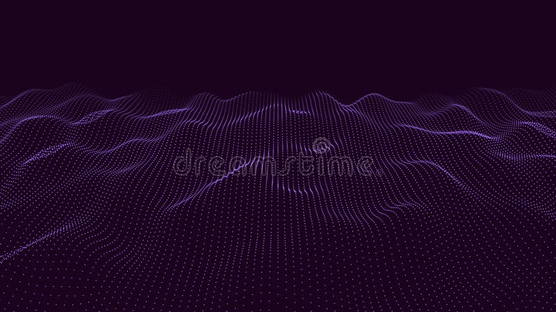 Wave-inspired Purple Dotted Line Pattern on Dark Background Stock Video ...
