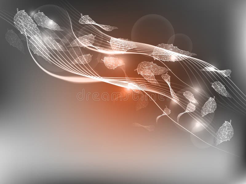 Wave and leaf stock vector. Illustration of exposure - 61368341