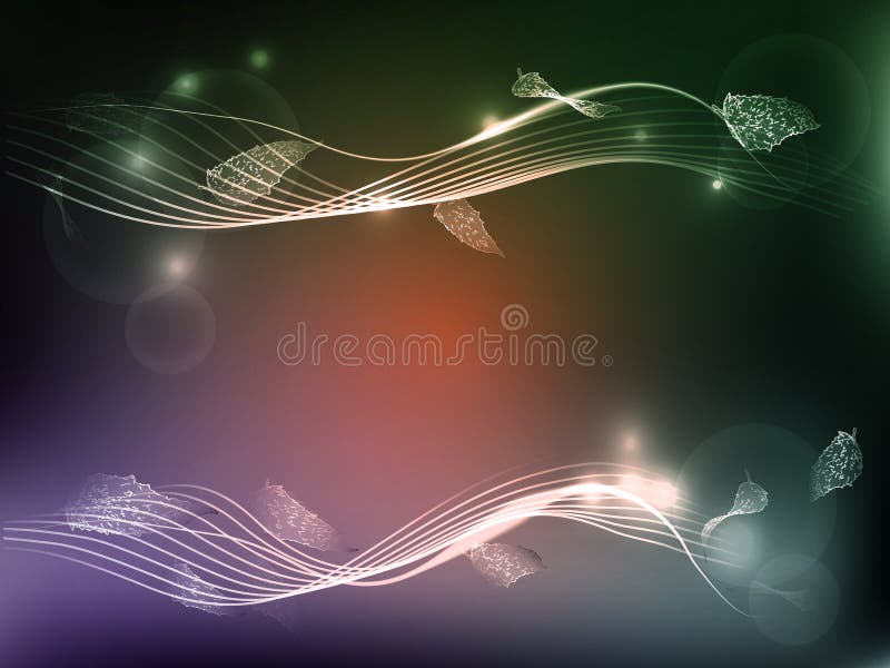 Wave and leaf stock vector. Illustration of abstract - 61368655