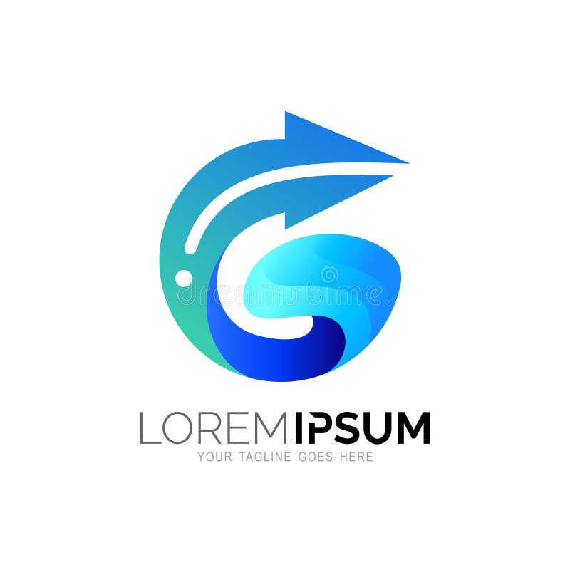 Pijl-logo Vectorsjabloon Pijl-logo Met Cirkelillustratie Vector ...