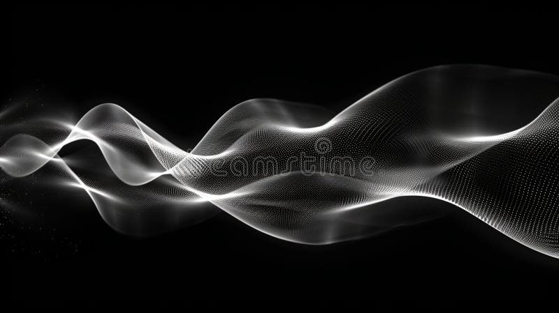 Wave of Light in Monochrome Stock Illustration - Illustration of ...