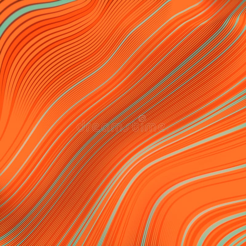 Wave-like Digital Illustration of Multicolored Striped Background ...