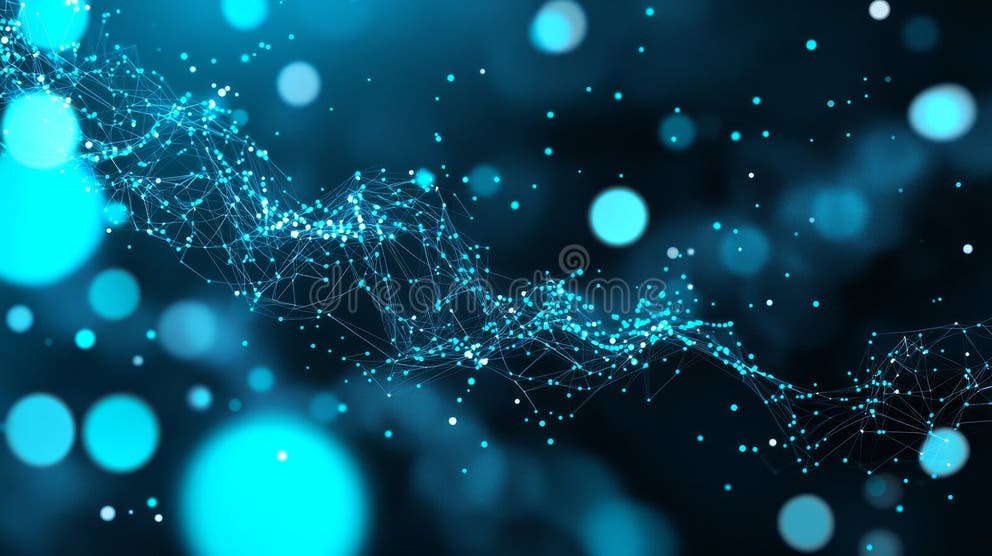 Wave-like Motion of Digital Blue Particles on an Abstract Background ...