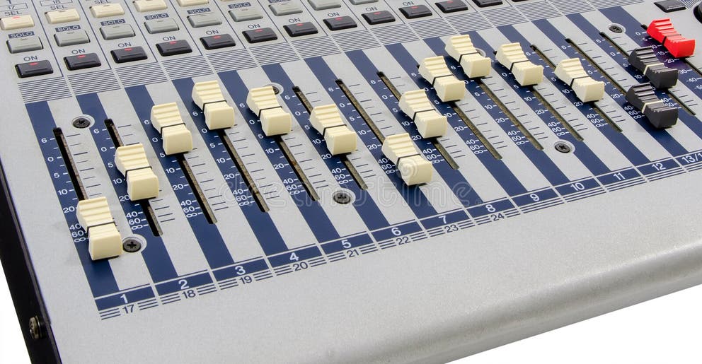 Wave Like Pattern of Mixer Button Placement Stock Photo - Image of knob ...