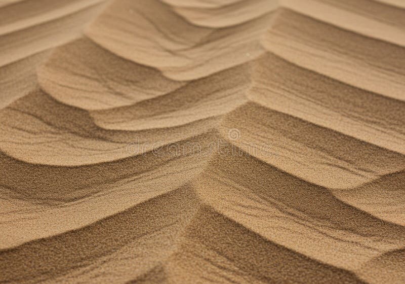 Wave-like Sand Patterns Create a Series of Layered Ridges and Grooves ...