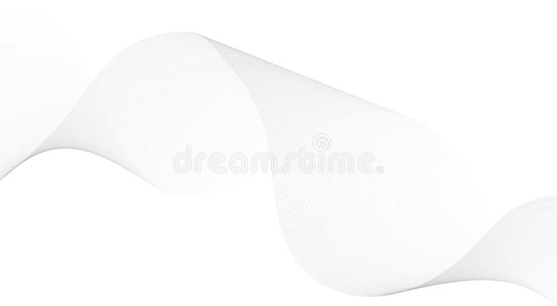 Wave Line Background with Smooth Shape. Beautiful Wavy Line on a White ...