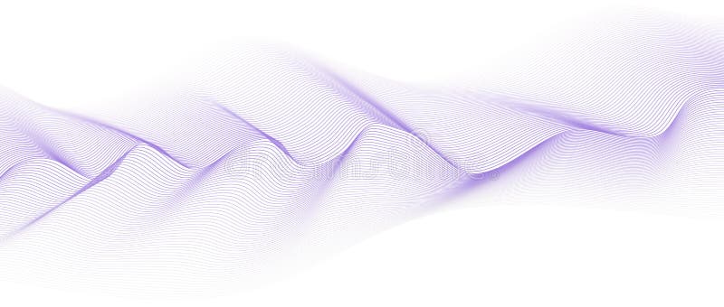 Wave Line Background with Smooth Shape. Beautiful Wavy Line on a White ...