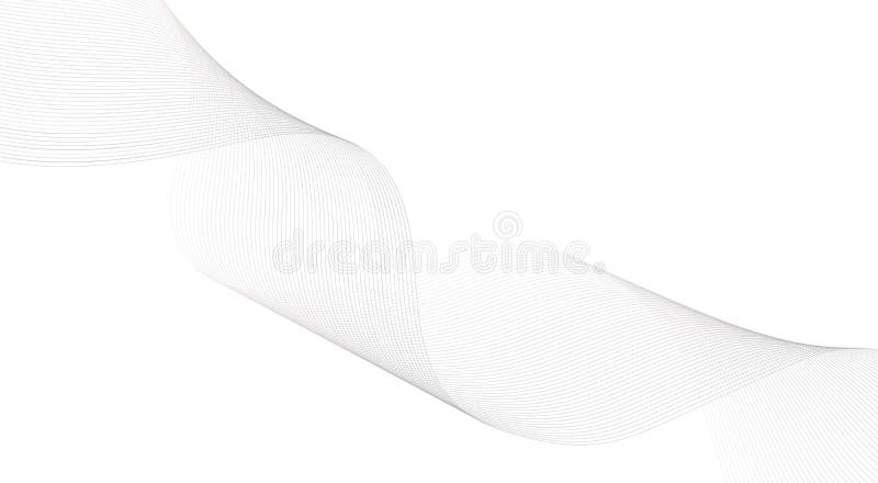 Wave Line Background with Smooth Shape. Beautiful Wavy Line on a White ...