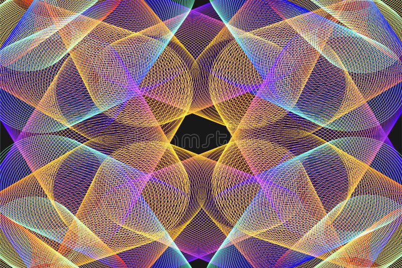 Astetic Color Wave Line Effect Background Wallpaper, Illustration Stock ...