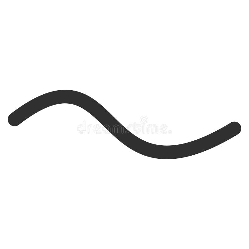 Wave Line Flat Icon Symbol stock vector. Illustration of sine - 227876395
